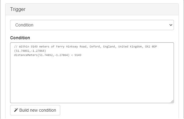 Build new condition dialog – TargetR Digital Signage Help